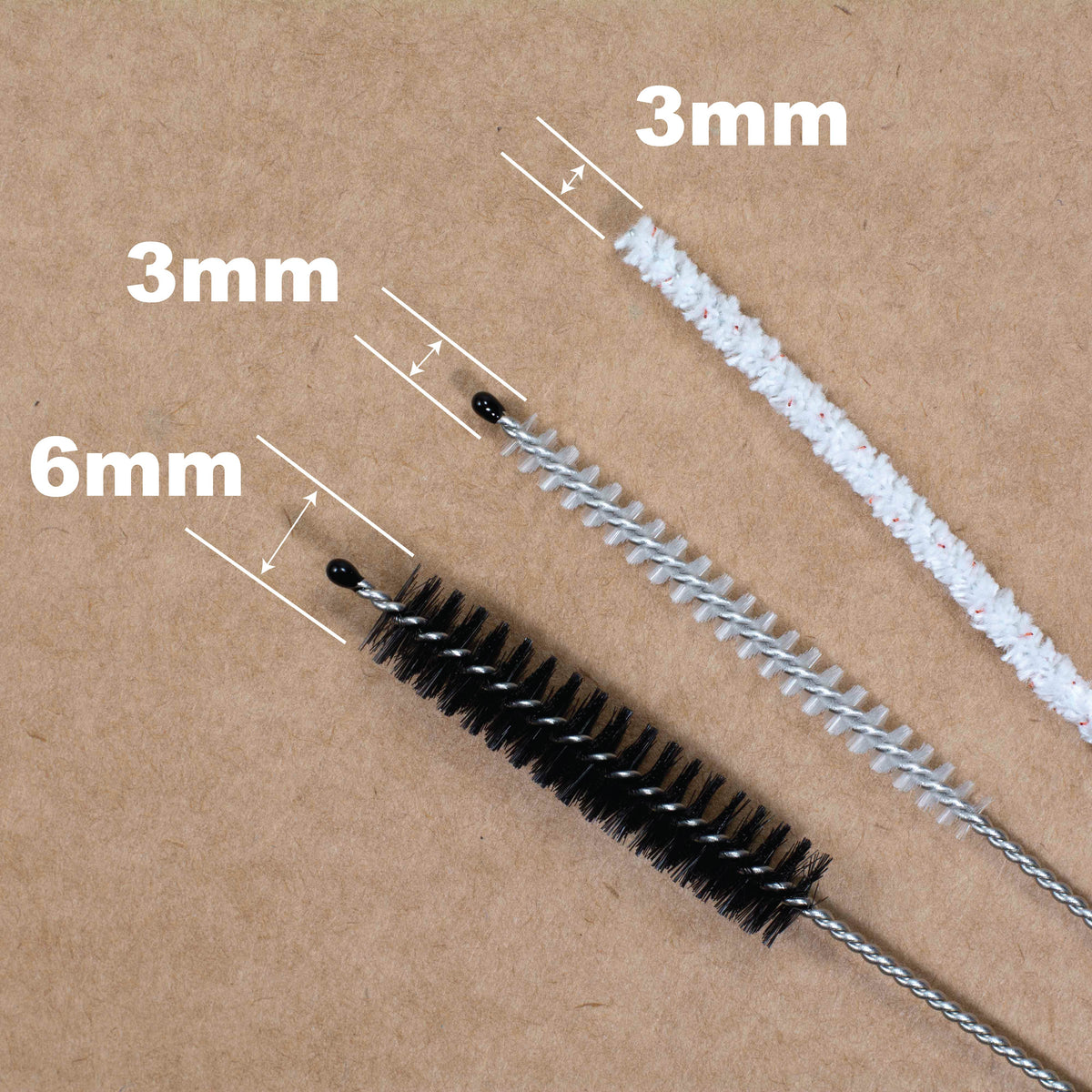 Pipe Cleaners Set with 132 Hard Bristle Pipe Cleaners, 2 Nylon Bristle ...